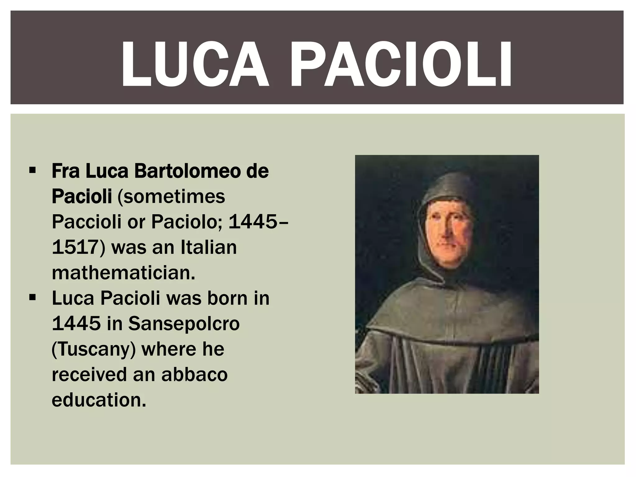 Major thinkers and their contribution to accounting theory | PPTX