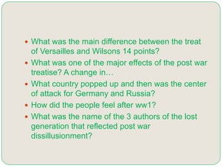 Major turning points in ww1 | PPTX