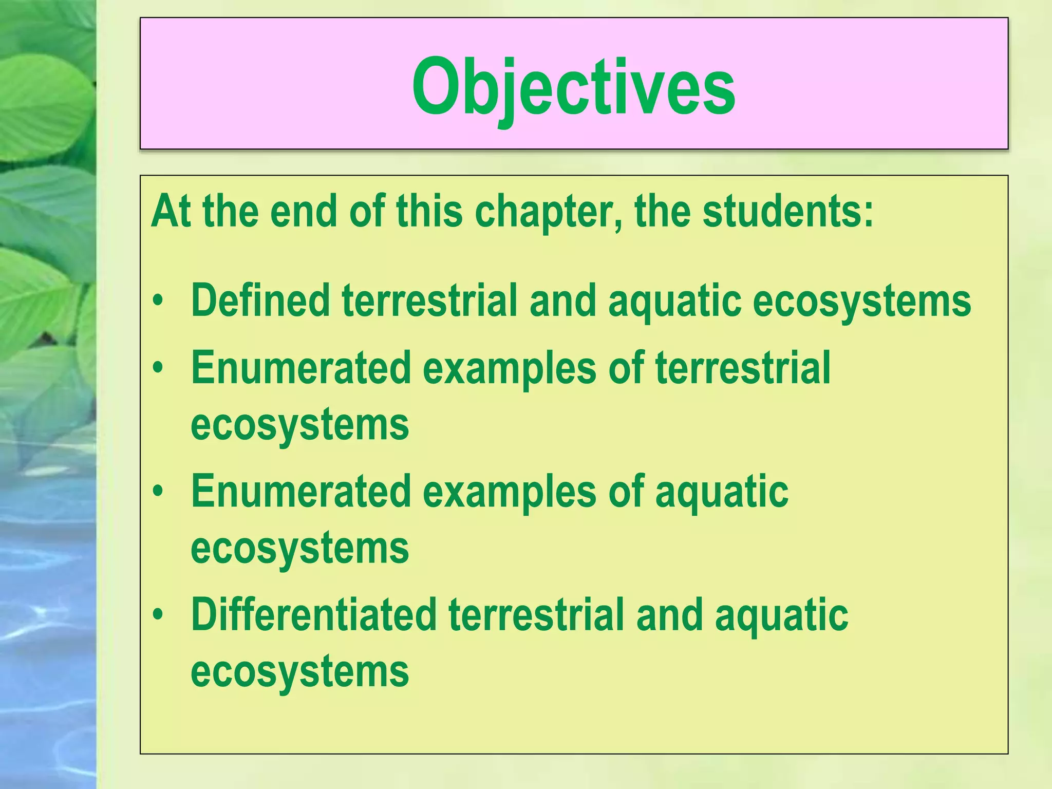 Major types of ecosystem | PPTX