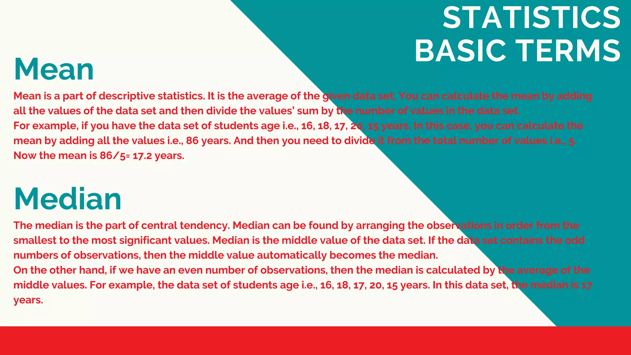 Major types of statistics terms that you should know | PPT