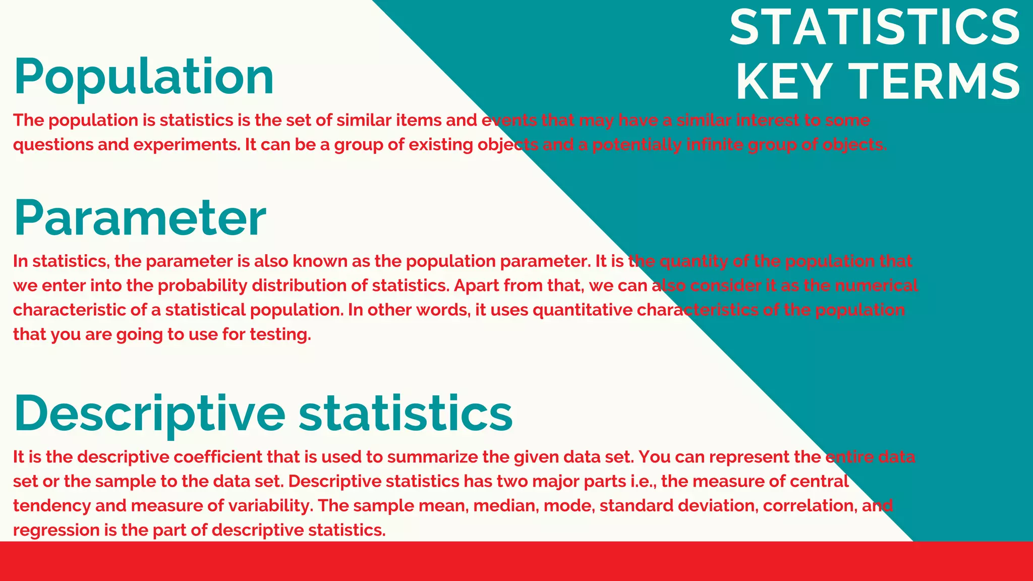 Major types of statistics terms that you should know | PPT