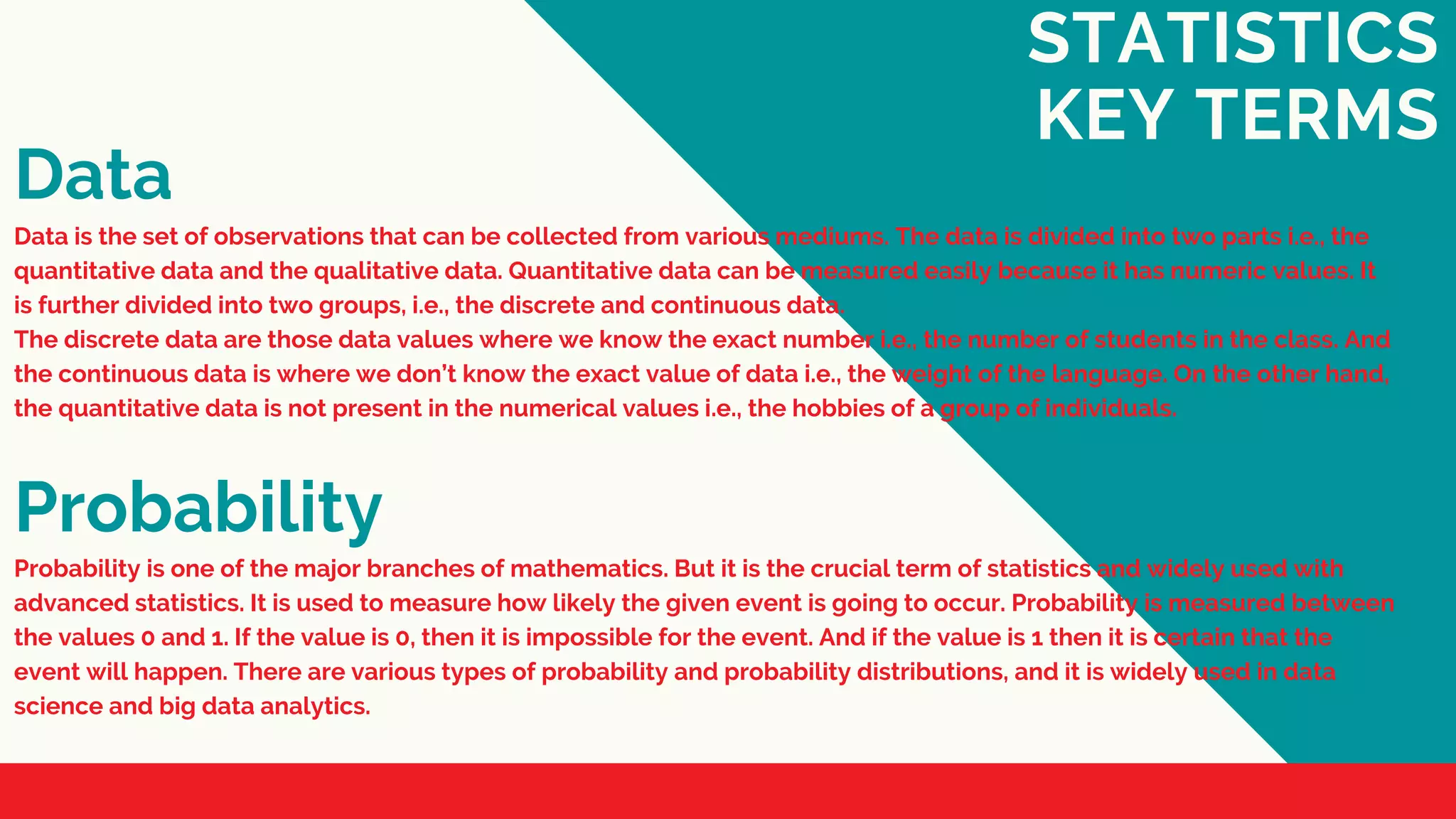 Major types of statistics terms that you should know | PPT