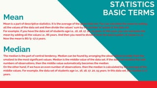 Major types of statistics terms that you should know | PPTX