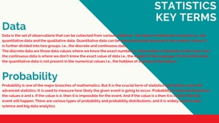 Major types of statistics terms that you should know | PPT