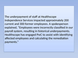 Major Underpayment Discovered in Australian Private Healthcare Sector ...