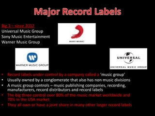 Major Vs Independent Record Labels | PPT