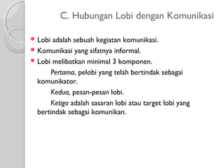 Hubungan Lobi dan Komunikasi | PPT