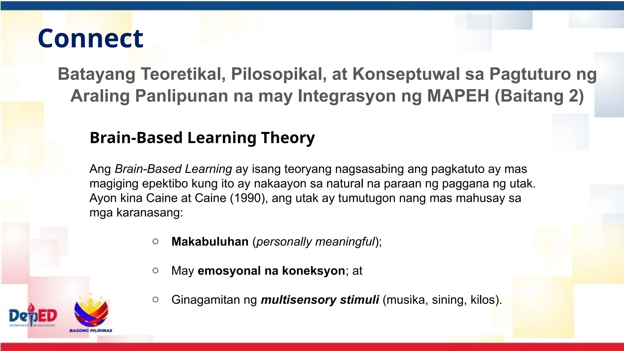 Makabansa” is part of the DepEd Core Values, which are: Maka-Diyos (God ...