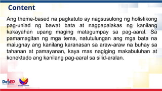 Makabansa” is part of the DepEd Core Values, which are: Maka-Diyos (God ...