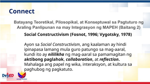 Makabansa” is part of the DepEd Core Values, which are: Maka-Diyos (God ...