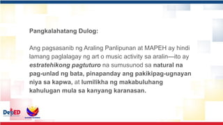 Makabansa” is part of the DepEd Core Values, which are: Maka-Diyos (God-loving) Makatao (Humane ...