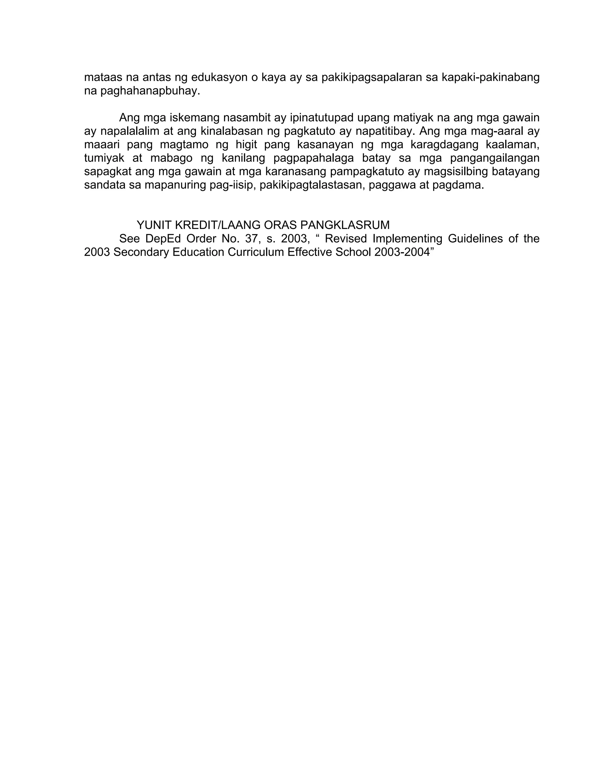 MAKABAYAN (PSSLC) | PDF