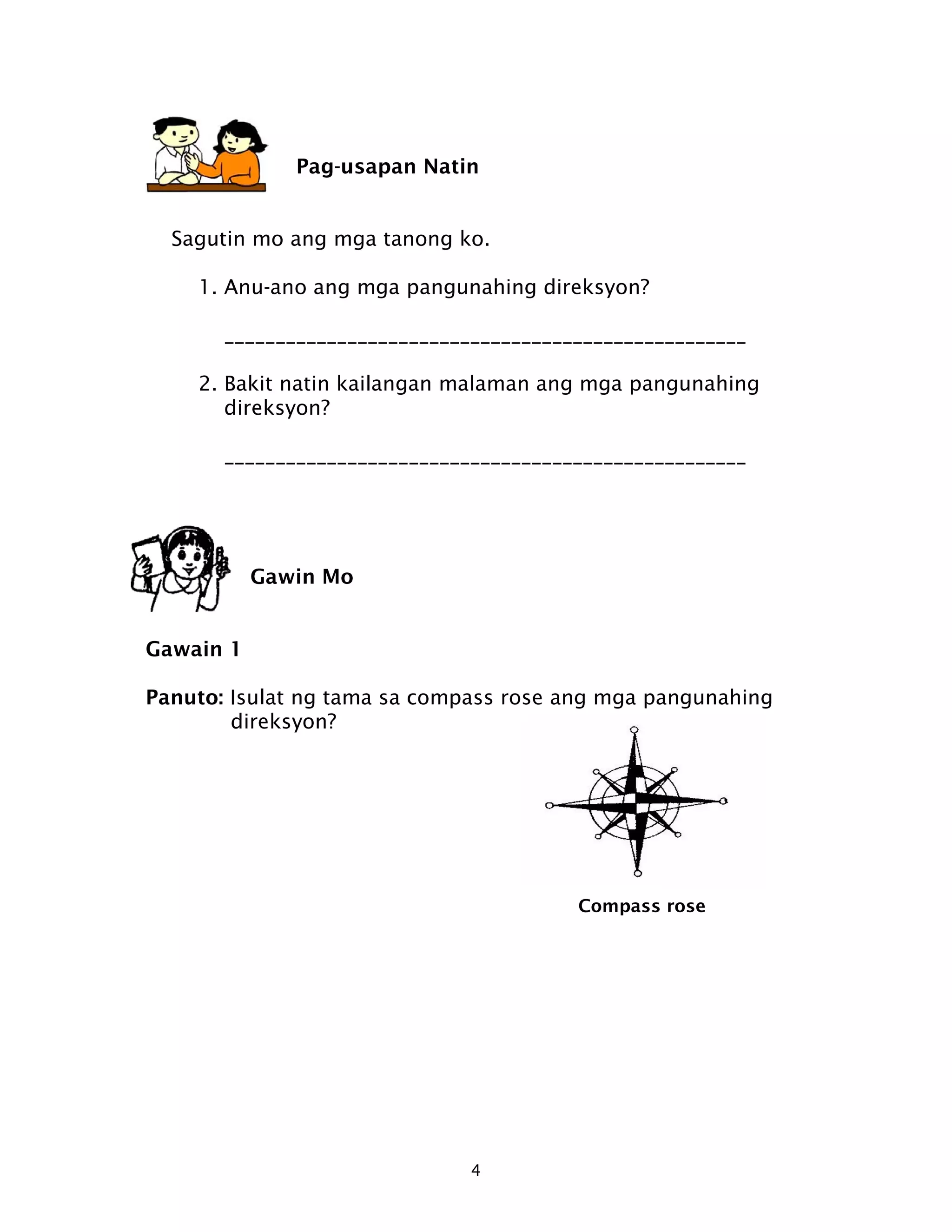 Makabayan 3 dlp 8 a - mga pangunahing direksyon | PDF