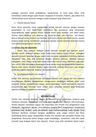 Makala filsafat ekonomi abdurrahman halik | PDF