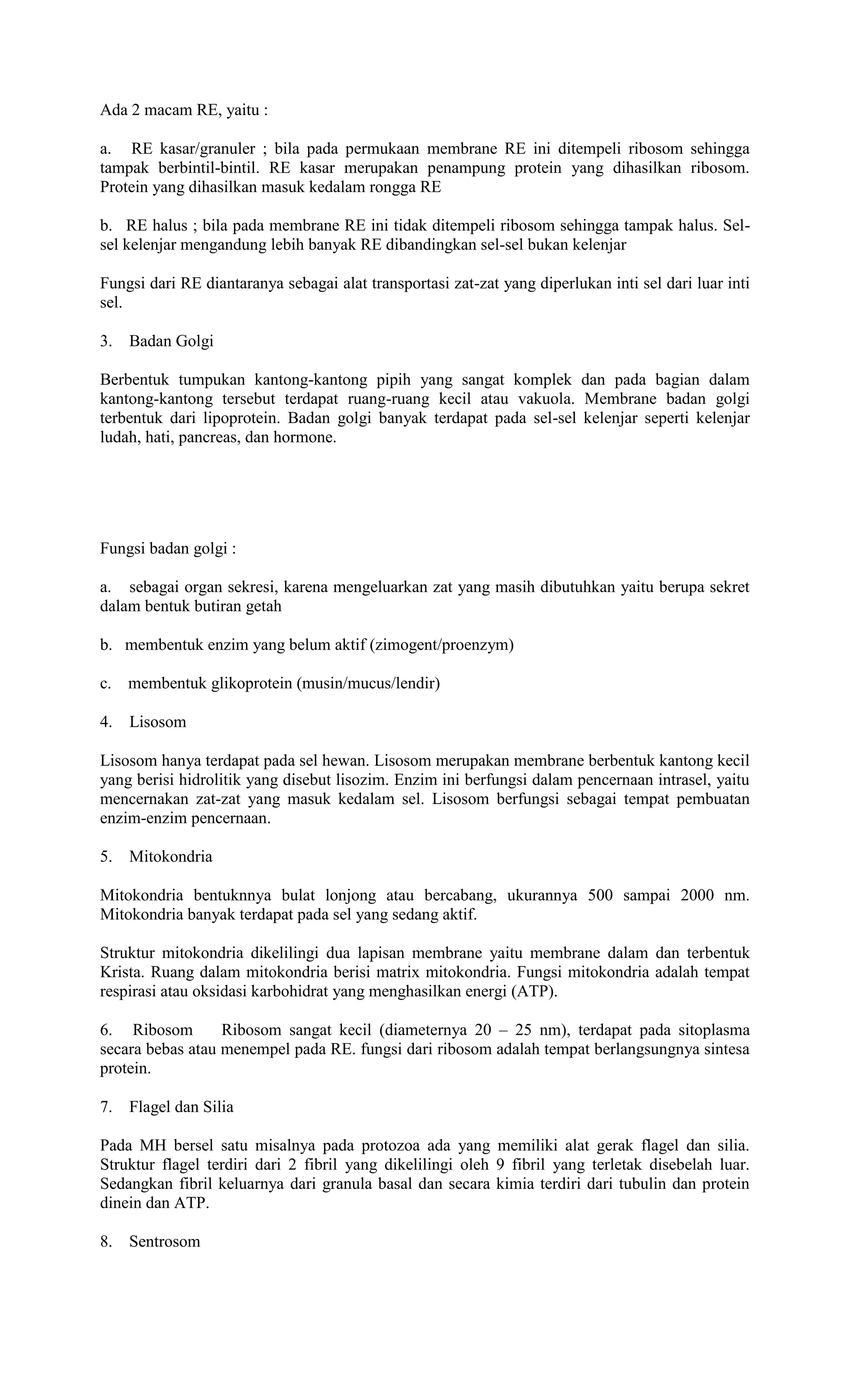 Makalah..biologi sel ( struktur sel, fungsi organel sel dan komunikasi ...