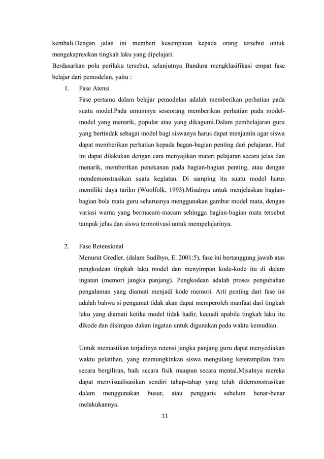 Teori Belajar Sosial Albert Bandura | DOCX