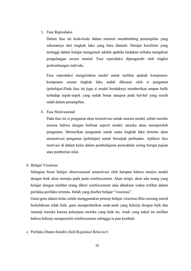 Teori Belajar Sosial Albert Bandura | DOCX