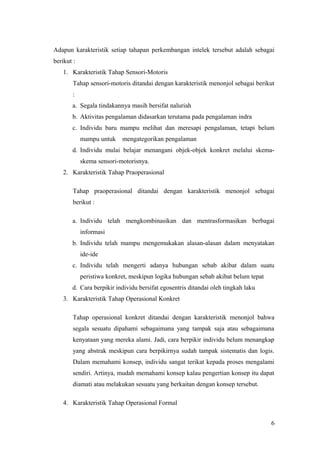 Perkembangan Intelektual pada Fase Remaja | DOC