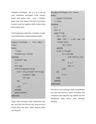 Makalah n-queen problem | PDF