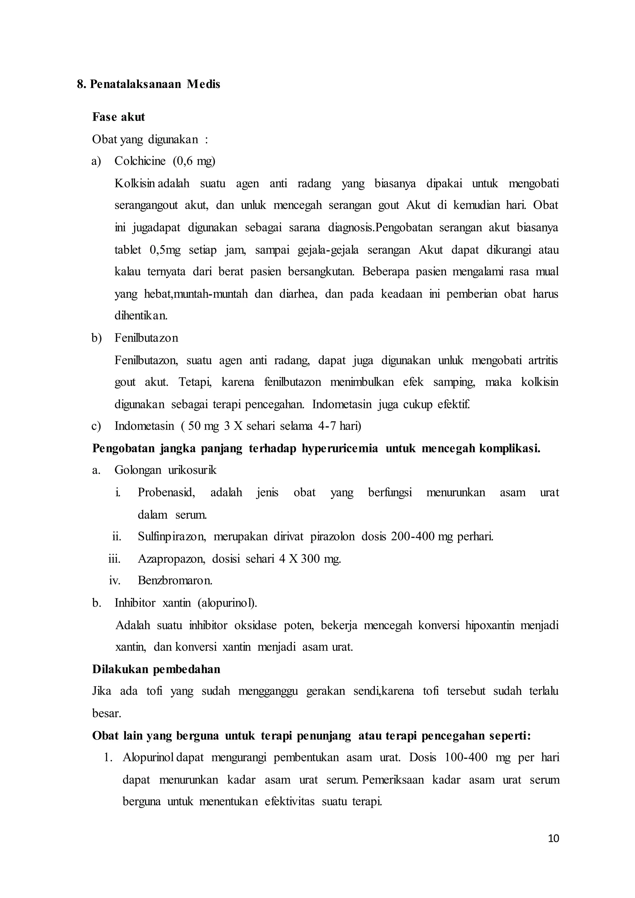 Asuhan Keperawatan GOUT (Asam Urat) | DOCX
