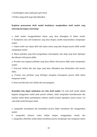 prosedur penyusunan modul | PDF