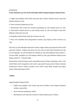 prosedur penyusunan modul | PDF