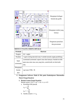 PENGGUNAAN SOFTWARE MATH-O-MIR PADA PEMBELAJARAN MATEMATIKA MATERI ...