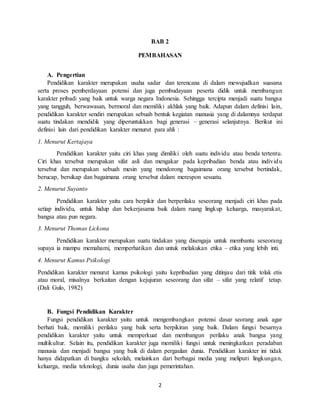 Makalah Pendidikan Karakter | PDF