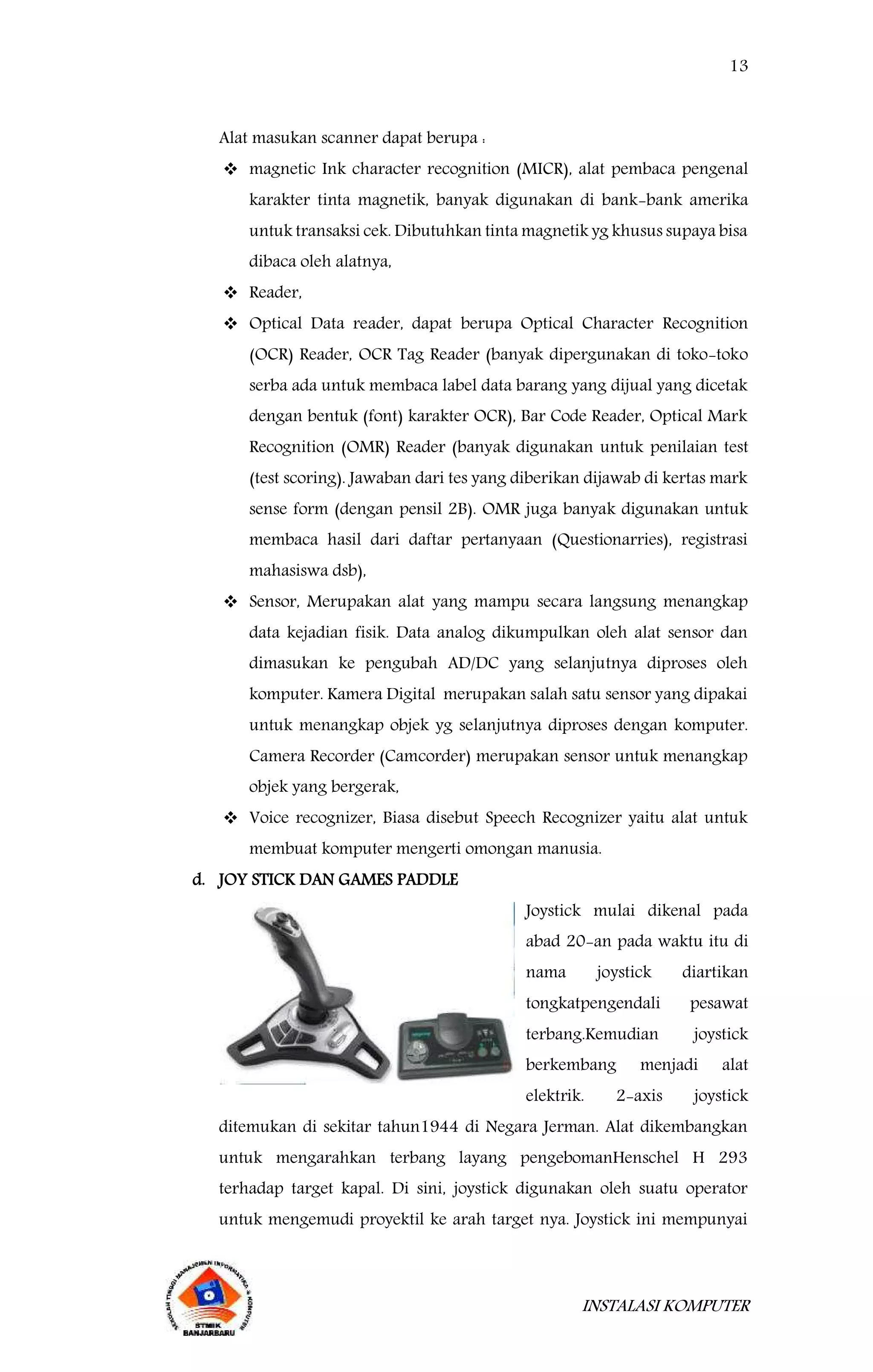 Makalah input dan output device | PDF