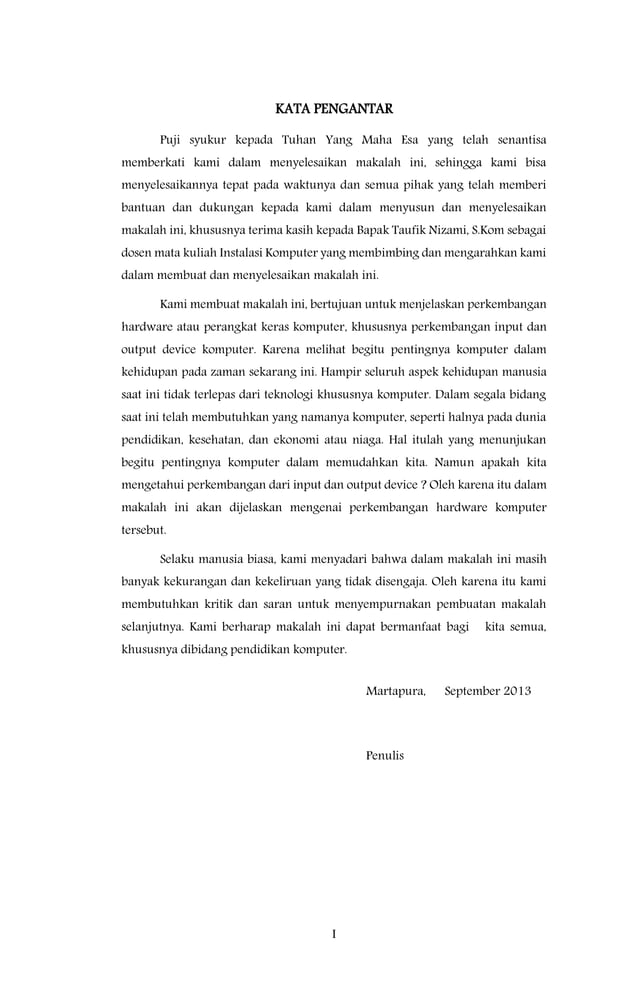 Makalah input dan output device | PDF