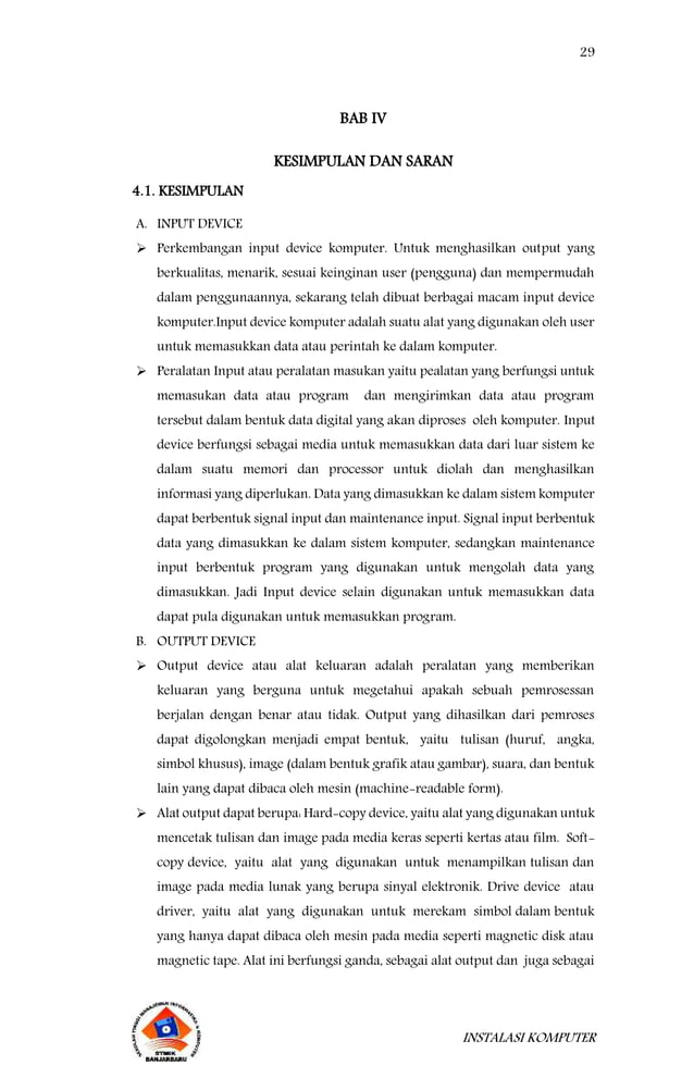 Makalah input dan output device | PDF
