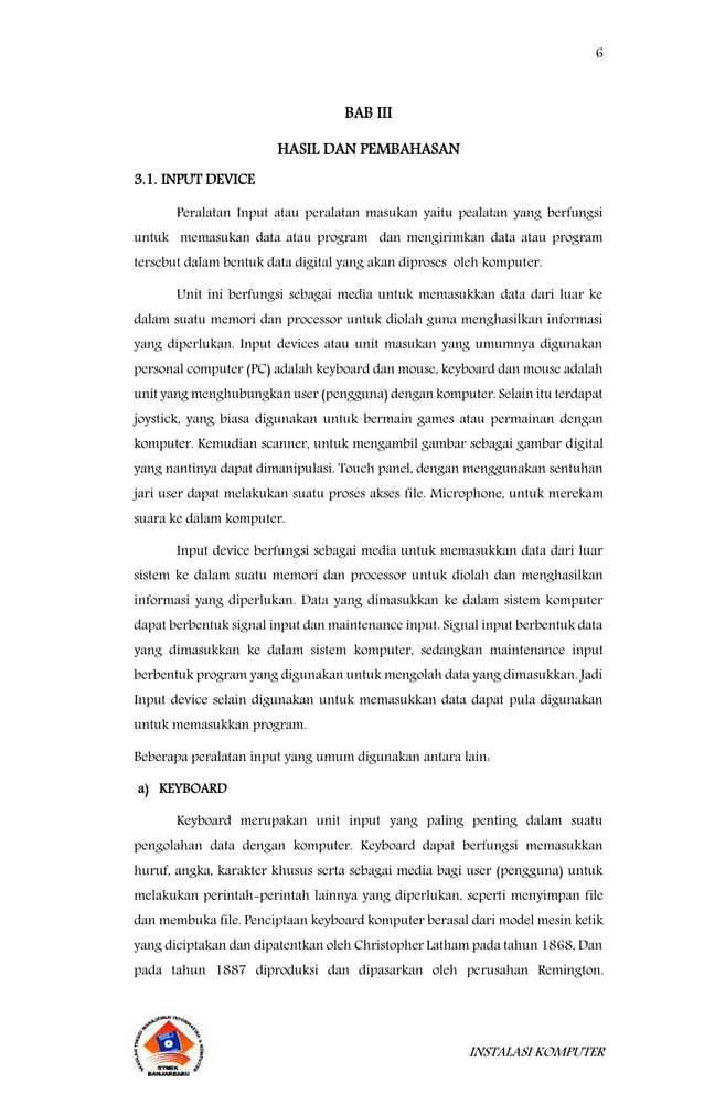 Makalah input dan output device | PDF
