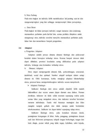 Identifikasi Penyebab Stress dan Mekanisme Kopingnya | DOCX