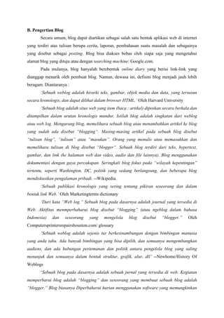 Makalah blog dalam pendidikan | PDF