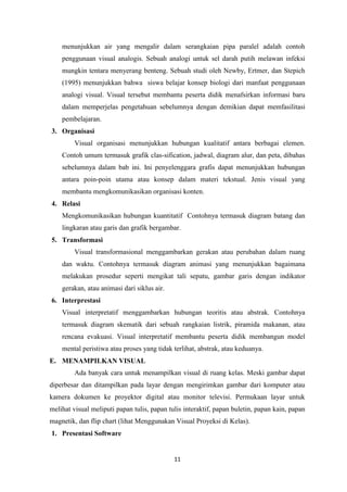 Makalah meningkatkan proses belajar dengan visual | DOCX