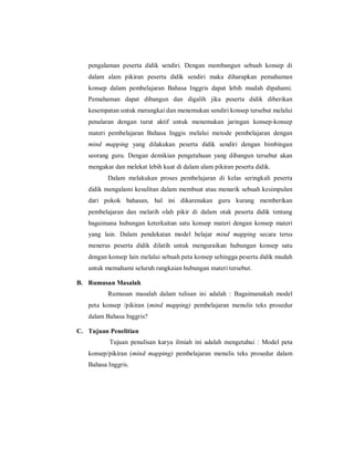 Metode Peta Pikiran (Mind Mapping) Dalam Pembelajaran Menulis Teks ...