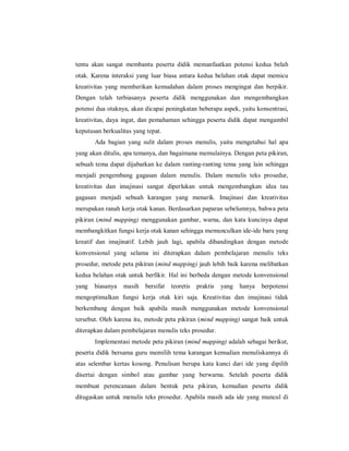 Metode Peta Pikiran (Mind Mapping) Dalam Pembelajaran Menulis Teks ...