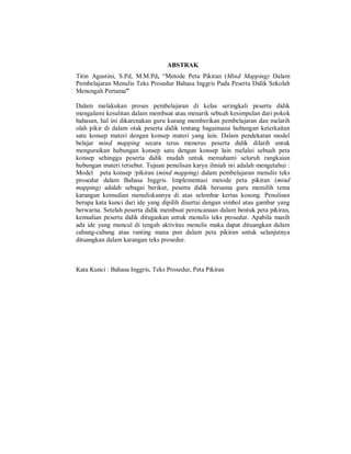 Metode Peta Pikiran (Mind Mapping) Dalam Pembelajaran Menulis Teks ...