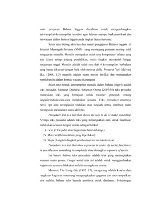 Metode Peta Pikiran (Mind Mapping) Dalam Pembelajaran Menulis Teks ...