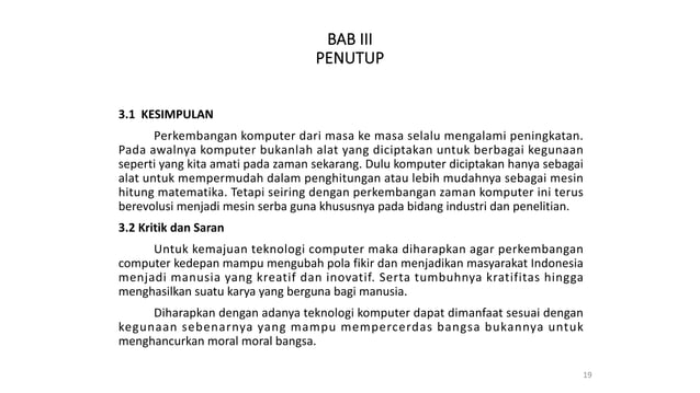 Makalah perkembangan-dan-peranan-komputer-1 | PPT