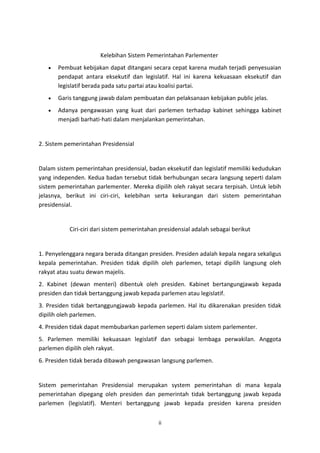 Makalah sistem pemerintahan di indonesia | DOCX