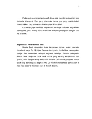 segmentasi pasar dan positioning | DOCX