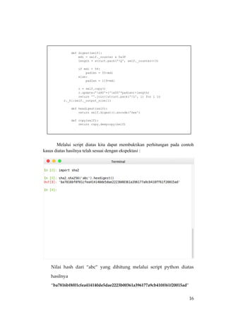 Fungsi Hash & Algoritma SHA-256 | PDF