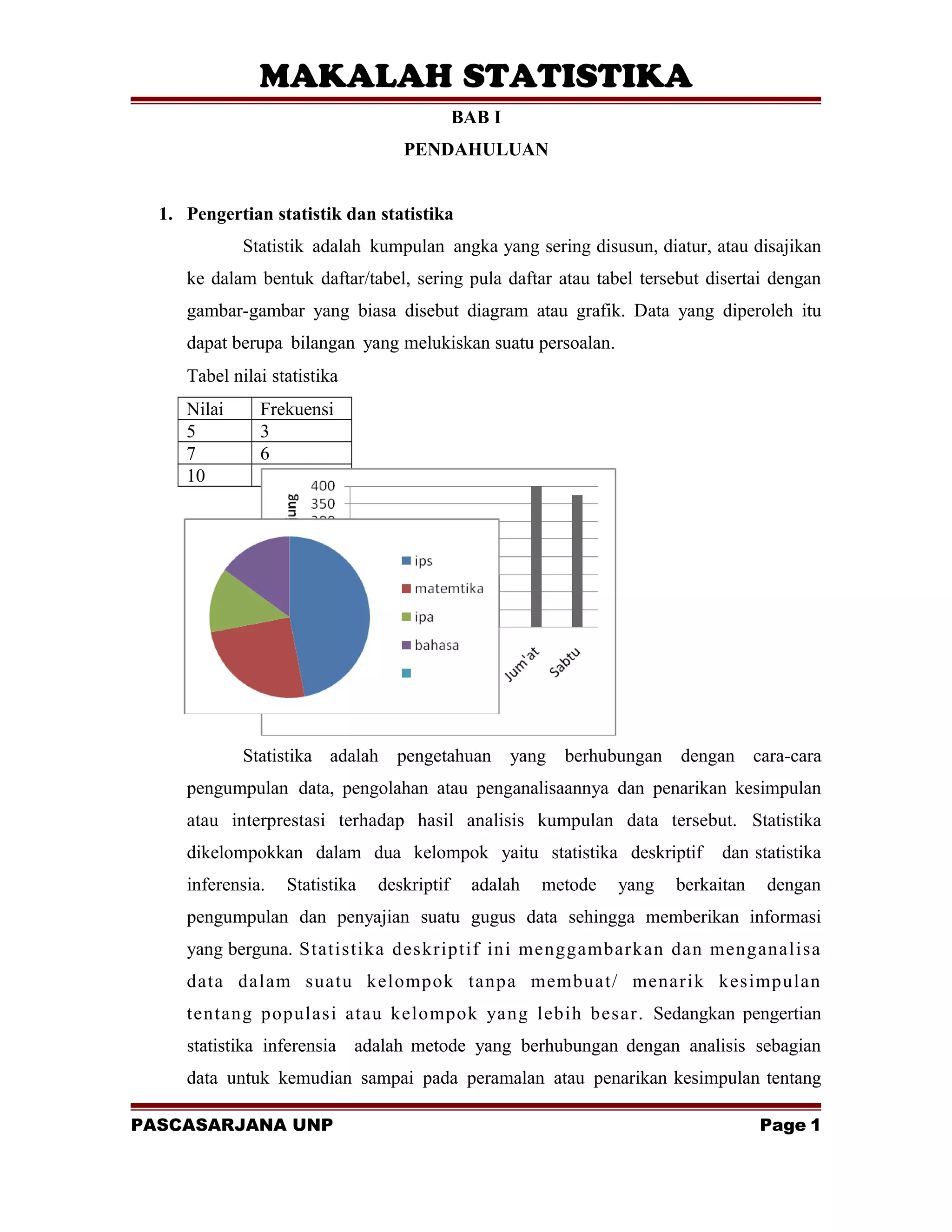 Makalah statistik | DOC