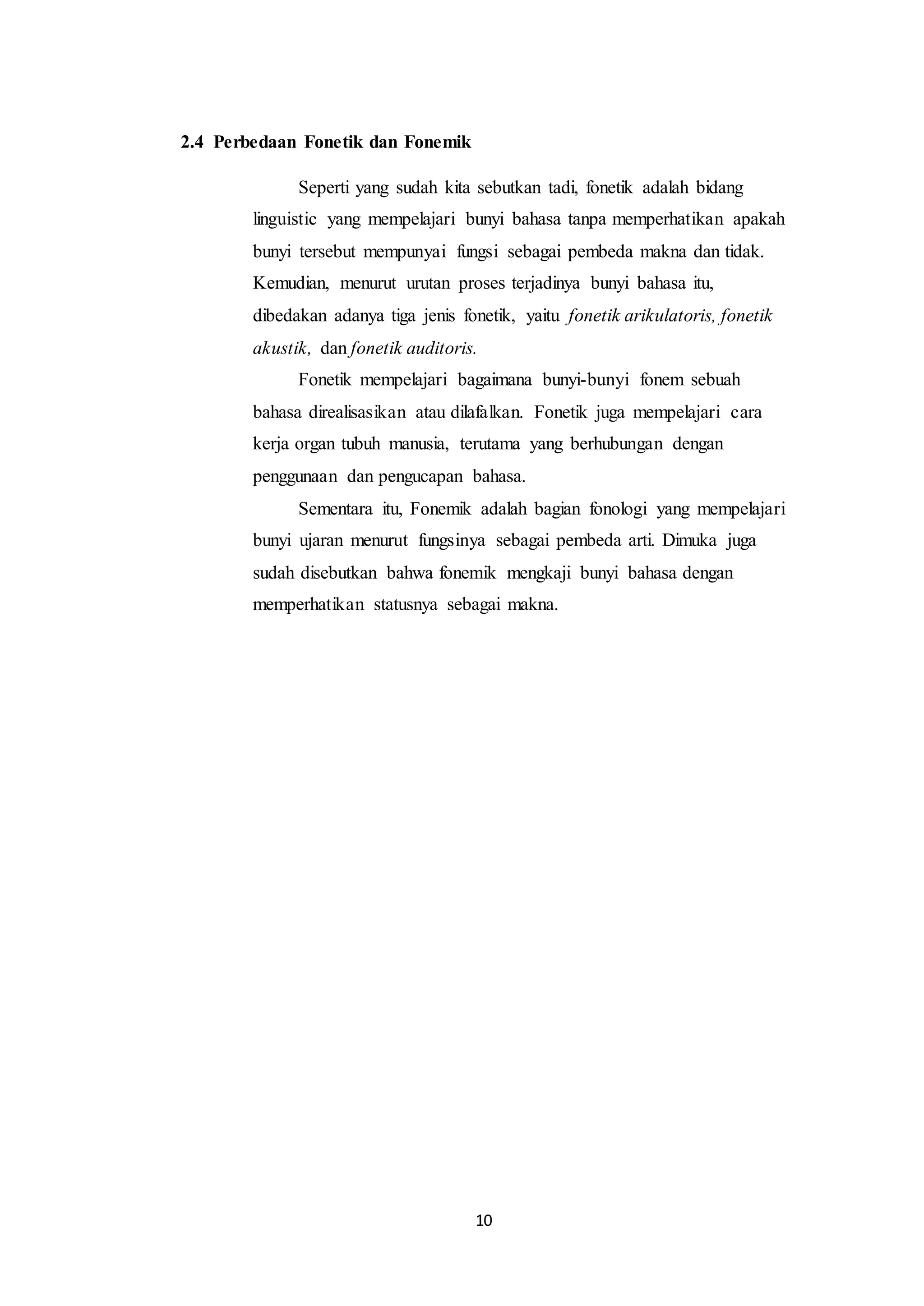 Makalah Fonologi Fonetik dan Fonemik | DOCX