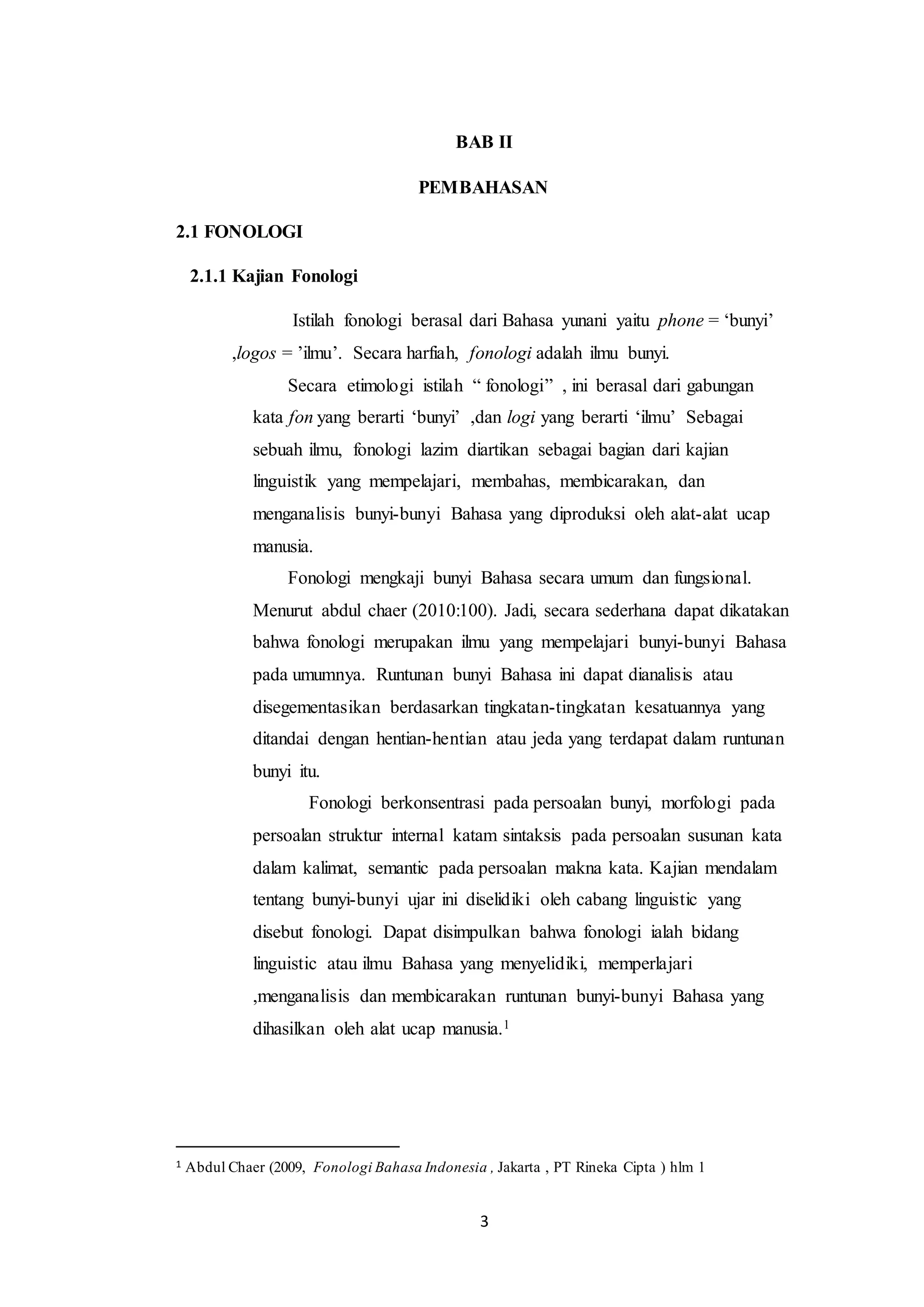 Makalah Fonologi Fonetik dan Fonemik | DOCX