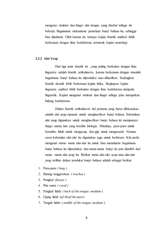 Makalah Fonologi Fonetik dan Fonemik | DOCX