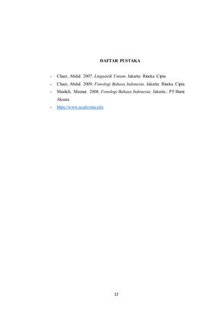 Makalah Fonologi Fonetik dan Fonemik | DOCX