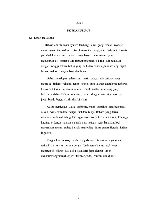 Makalah Fonologi Fonetik dan Fonemik | DOCX