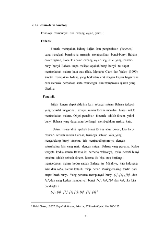 Makalah Fonologi Fonetik dan Fonemik | DOCX